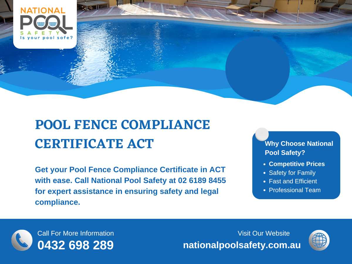 Pool Fence Compliance Certificate ACT - National Pool Safety